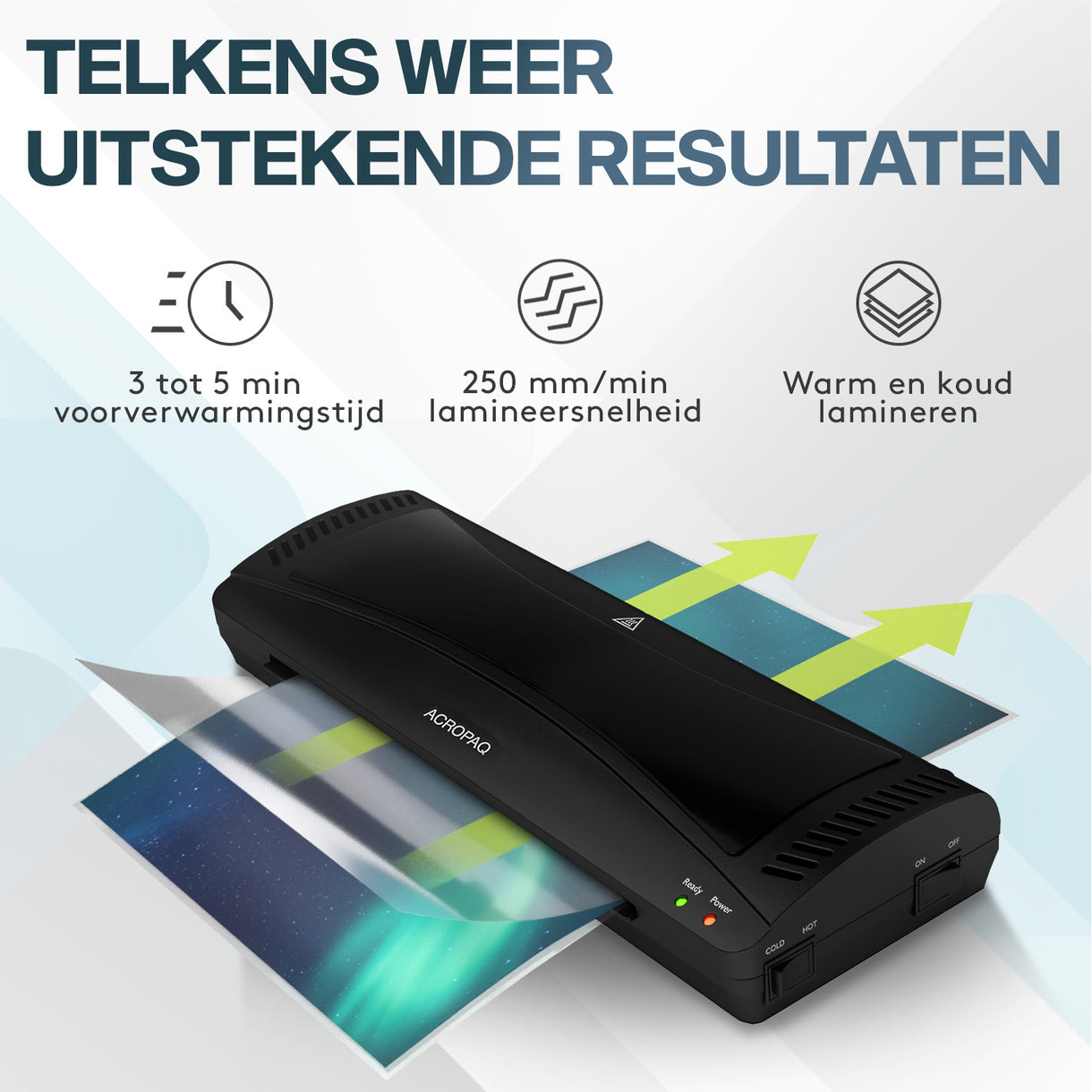 ACROPAQ A3 Lamineerapparaat - Maximale lamineerbreedte 33 cm ...