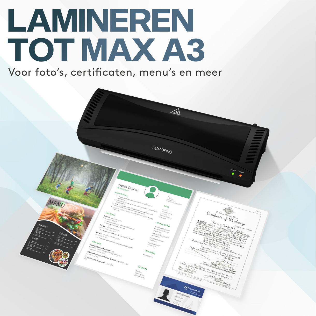 ACROPAQ A3 Lamineerapparaat - Maximale lamineerbreedte 33 cm ...