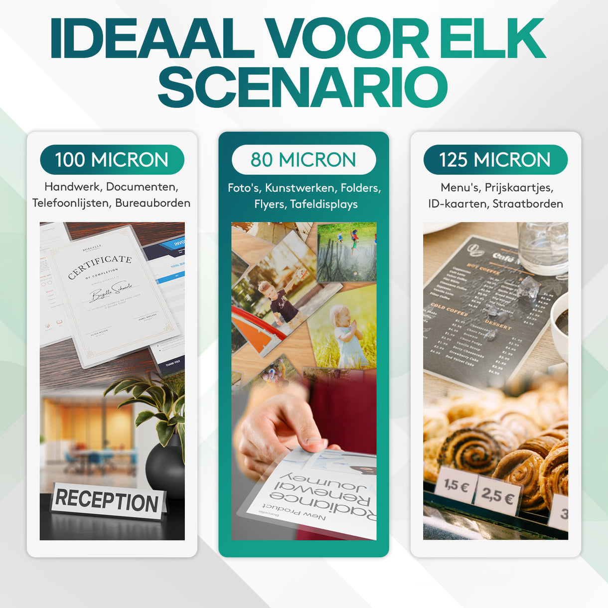 ACROPAQ lamineerfolie mix verpakking 100 x 80 micron – acropaq-shop