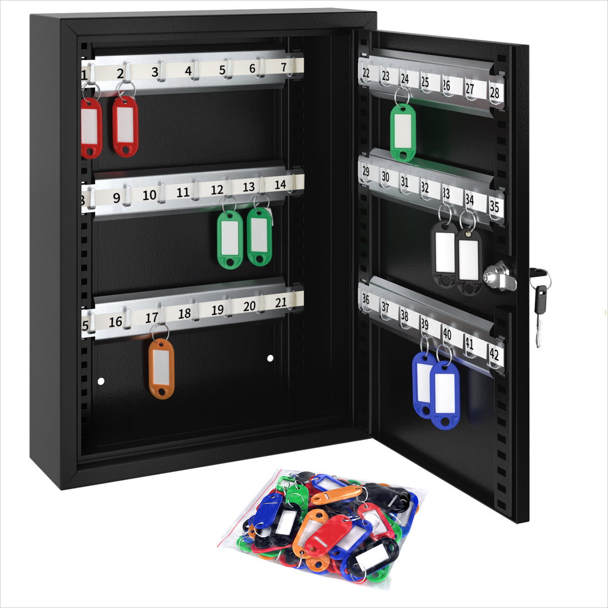 ACROPAQ - Armoire à clés - Comprend 50 porte-clés, pour usage intérieur ...